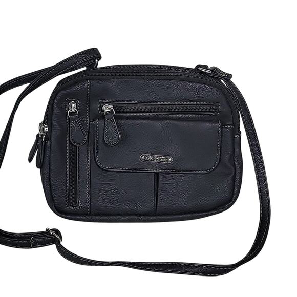 Multi Sac | Bags | Multi Sac Black Faux Leather Multi Pocket Multi ...